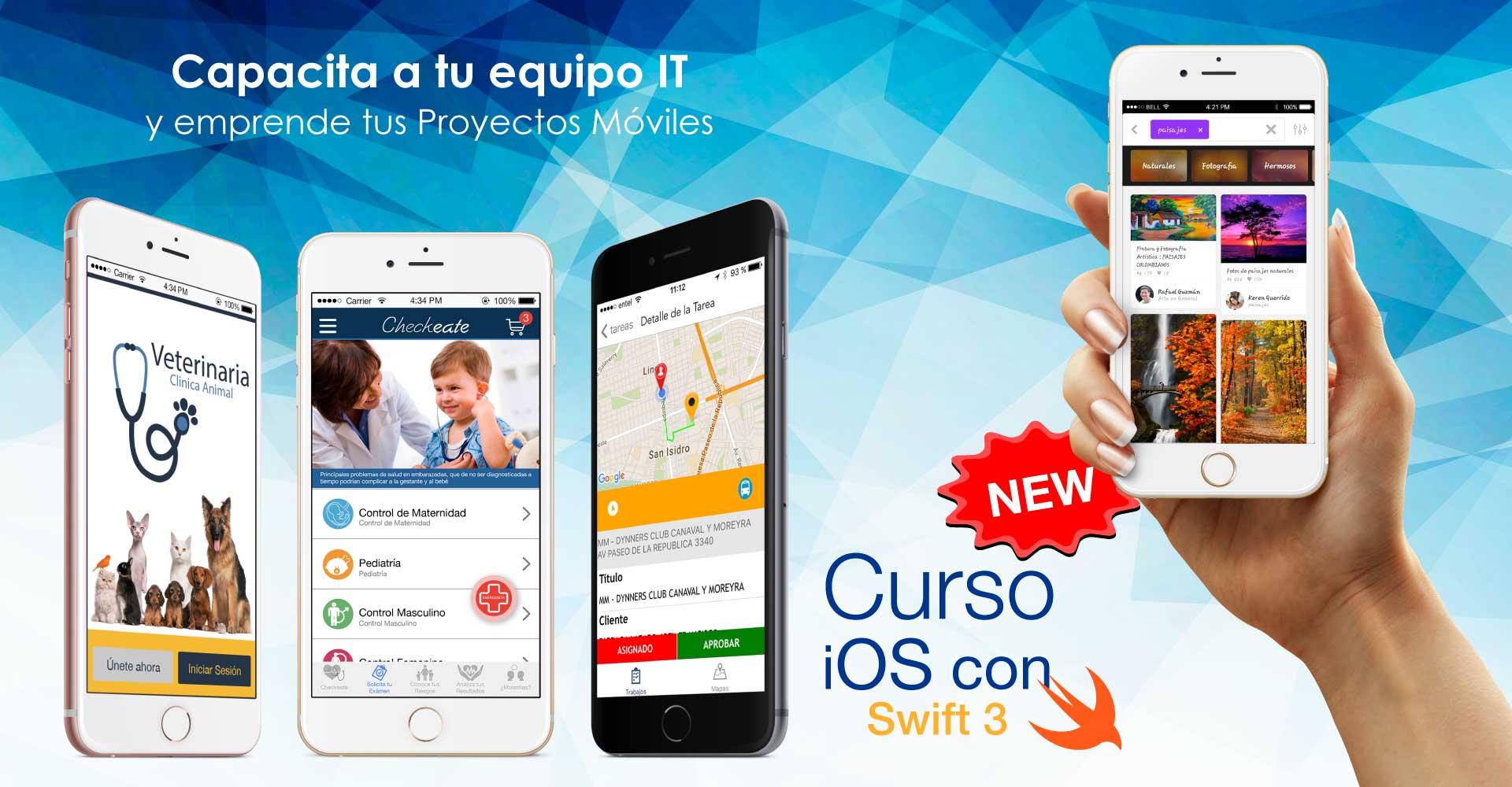 Diplomado tecnologia moviles móviles, Curso Android lima , curso IOS lima, Curso Swift lima ...